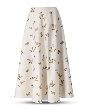 Altuzarra Varda Silk Skirt - Macadamia