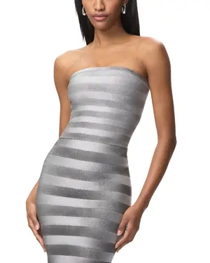 Herve Leger Nia Gown - Silver Ombre