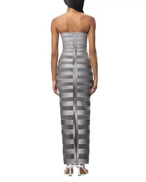 Herve Leger Nia Gown - Silver Ombre