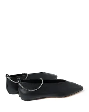 LOEFFLER RANDALL Emery Embellished Ballet Flats - Black