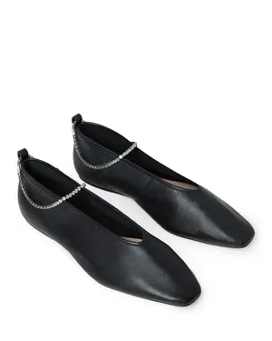 LOEFFLER RANDALL Emery Embellished Ballet Flats - Black