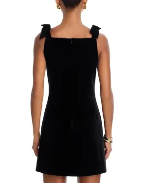Aqua Velvet Mini Dress