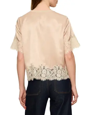 Sanctuary Satin Top - Hazelnut