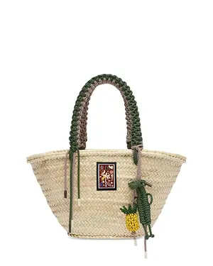 ALEMAIS Macrame Midi Basket Bag - Blonde