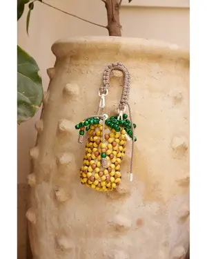 ALEMAIS Beaded Pineapple Bucket Bag - Multi