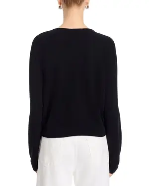 Rails Wool & Cashmere Crewneck Scarf Sweater