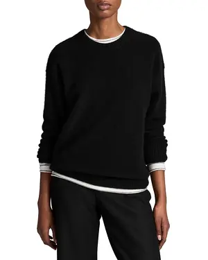 Vince Vince Boiled Cashmere Crewneck Sweater Black