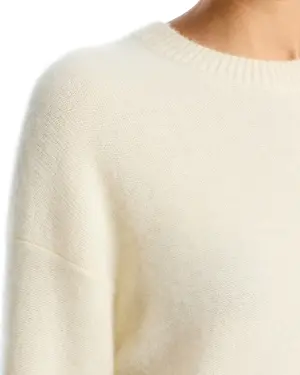 Vince Boiled Cashmere Crewneck Sweater - Off White