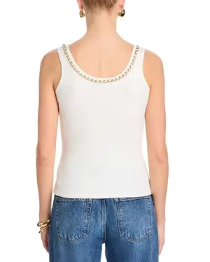 Generation Love Mabel Chain Trim Top - White