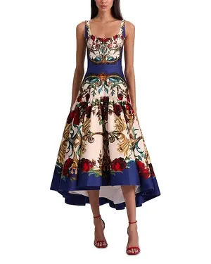 Alice + Olivia Diana Structured Midi Dress