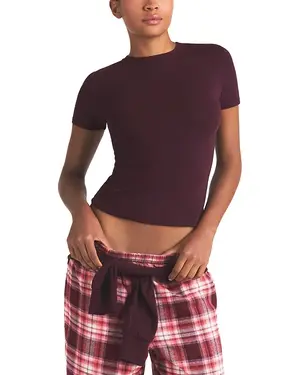 SKIMS Cotton Jersey Tee Currant
