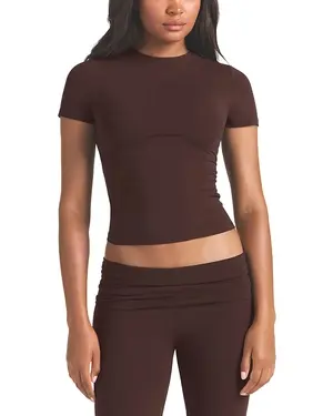 SKIMS SKIMS Cotton Jersey Crewneck Tee Espresso