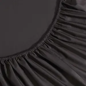 Vera Wang Solid Cool Comfort 4 Piece Sheet Set, Queen - Dark Brown