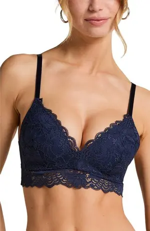 Hunkemoller Andrea Padded Non-wired Bra - Blue