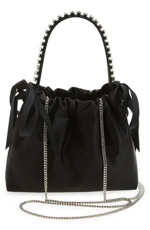 JIMMY CHOO Mini Drawstring Top Handle Bag