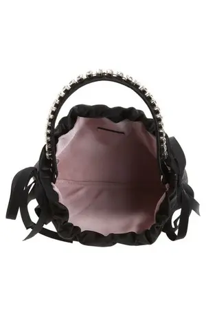 JIMMY CHOO Mini Drawstring Top Handle Bag