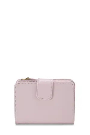 Prada Saffiano Zip Around Compact Wallet - Pink