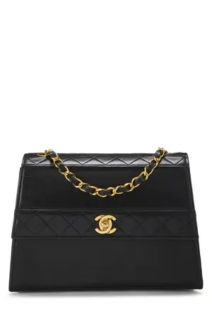 Chanel Lambskin Trapezoid Bag - Black