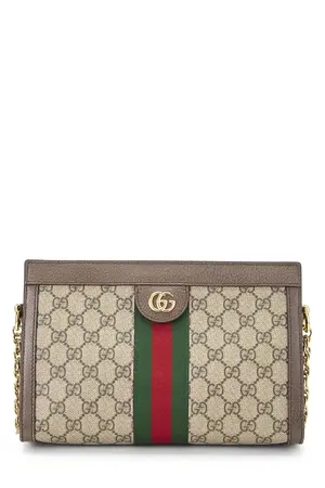 Gucci Original Gg Supreme Ophidia Shoulder Bag - Brown