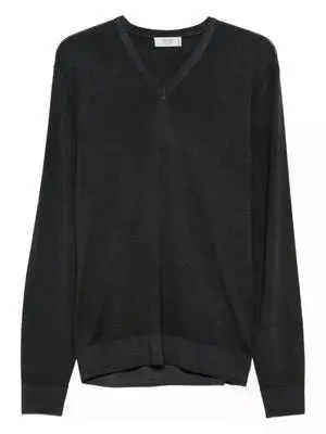FERRANTE V-neck Sweater - Grey