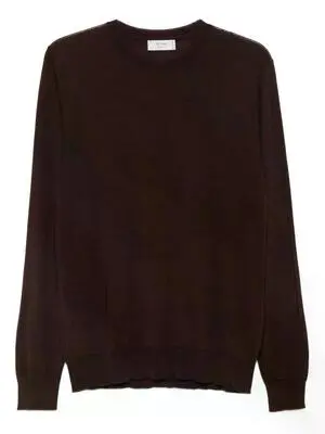 FERRANTE Crew Neck Sweater - Brown