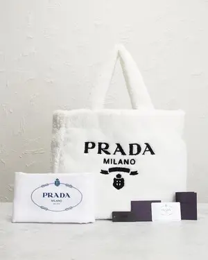 Prada Terry Tote Bag - White