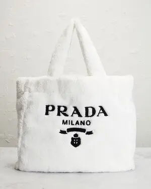 Prada Terry Tote Bag - White