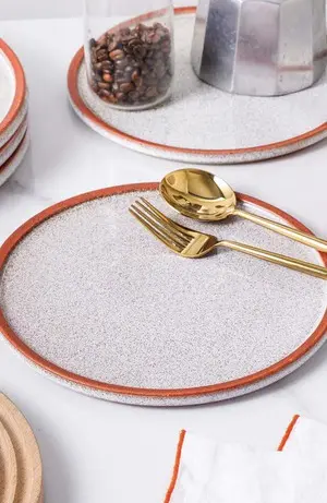 STONE + LAIN Vince Stoneware 4-piece Salad Plate Set - Red