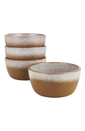STONE + LAIN Vince Stoneware 4-piece Bowl Set - Brown