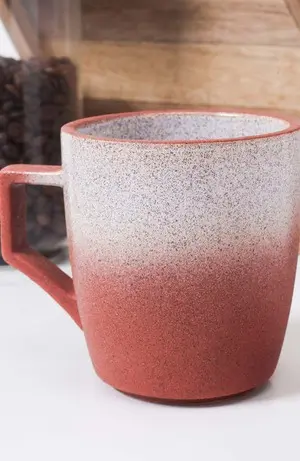 STONE + LAIN Vince Stoneware 4-piece Mug Set - Red