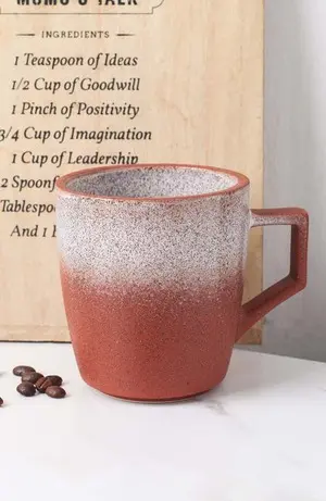 STONE + LAIN Vince Stoneware 4-piece Mug Set - Red