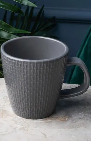 STONE + LAIN Olivia Stoneware 4-piece Mug Set - Gray