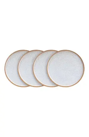 STONE + LAIN Vince Stoneware 4-piece Salad Plate Set Brown