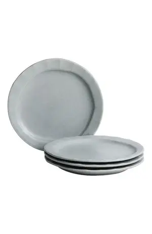 STONE + LAIN Oasis Stoneware 4-piece Salad Plate Set - Grey Blue