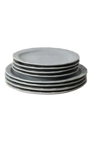 STONE + LAIN Oasis Stoneware 4-piece Salad Plate Set - Grey Blue