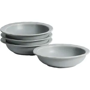 STONE + LAIN Oasis Stoneware 4-piece Pasta Bowl Set - Grey Blue