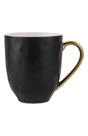 STONE + LAIN Florian Porcelain 4-piece Mug Set - Black