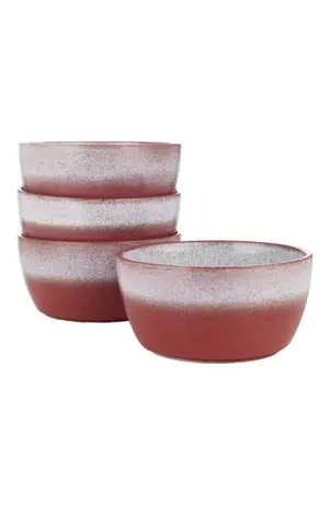 STONE + LAIN Vince Stoneware 4-piece Bowl Set - Red