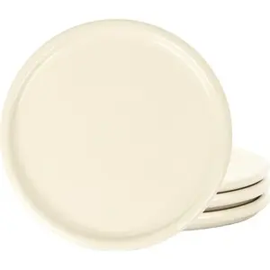 STONE + LAIN Eden Stoneware 4-piece Salad Plate Set - Beige