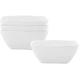 STONE + LAIN Olivia Stoneware 4-piece Bowl Set - White