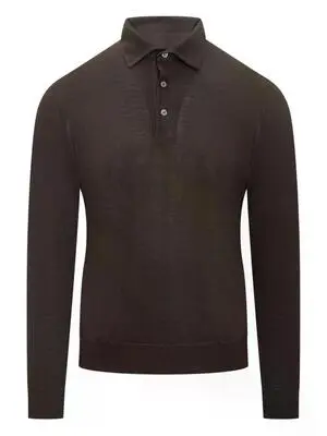 FILIPPO DE LAURENTIIS Button Long-sleeve Polo Shirt