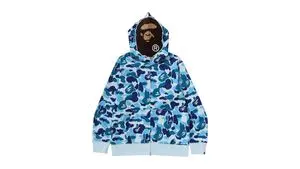 A BATHING APE Abc Camo 2nd Ape Full Zip Hoodie - Blue