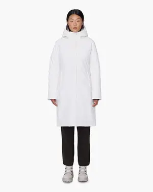 QUARTZ CO. Fermont Hooded Down Winter Jacket - Ivory