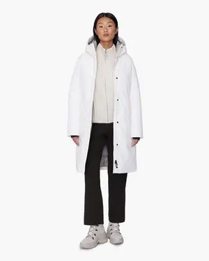 QUARTZ CO. Fermont Hooded Down Winter Jacket - Ivory