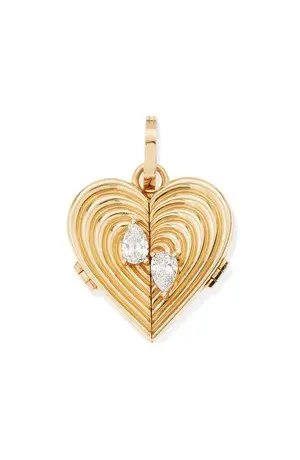 Adina Reyter Heart Locket Charm - 14k Yellow Gold