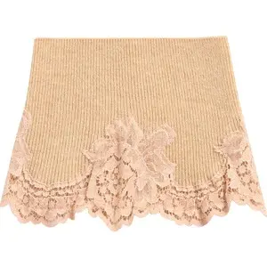 Valentino Garavani Lace Trim Cashmere Headband - Alabaster/rose Dust