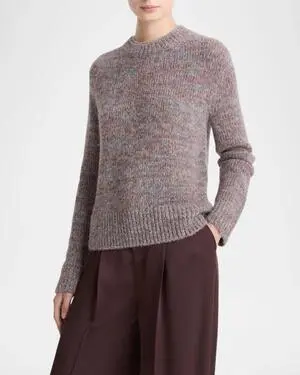 Vince Marled Crewneck Sweater - Cognac Com