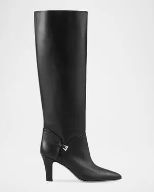 Paris Texas Elsa Leather Knee Boots - Black