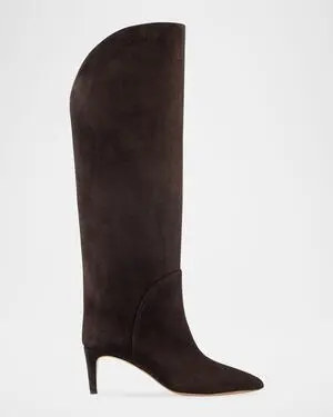 Paris Texas Paris Texas Gaia Suede Knee-High Boots - Ebano