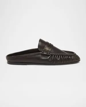 Saint Laurent Le Loafer Leather Mules